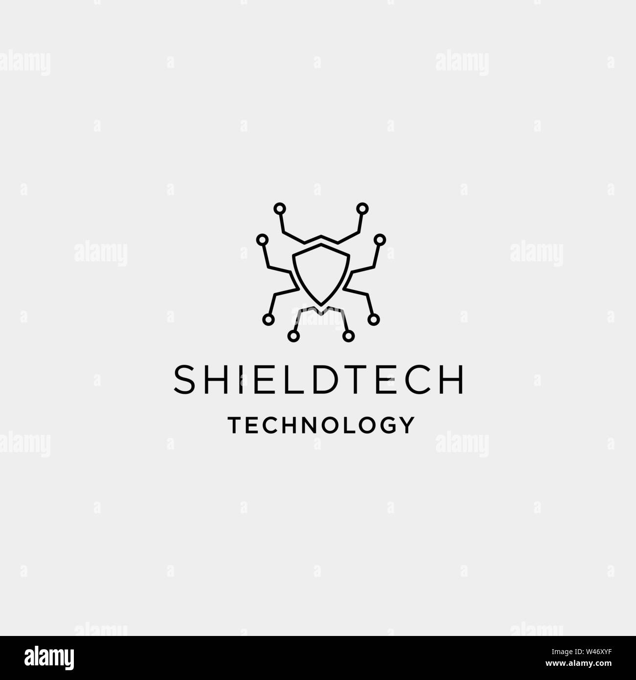 shield technology logo vector networking protect symbol icon ...
