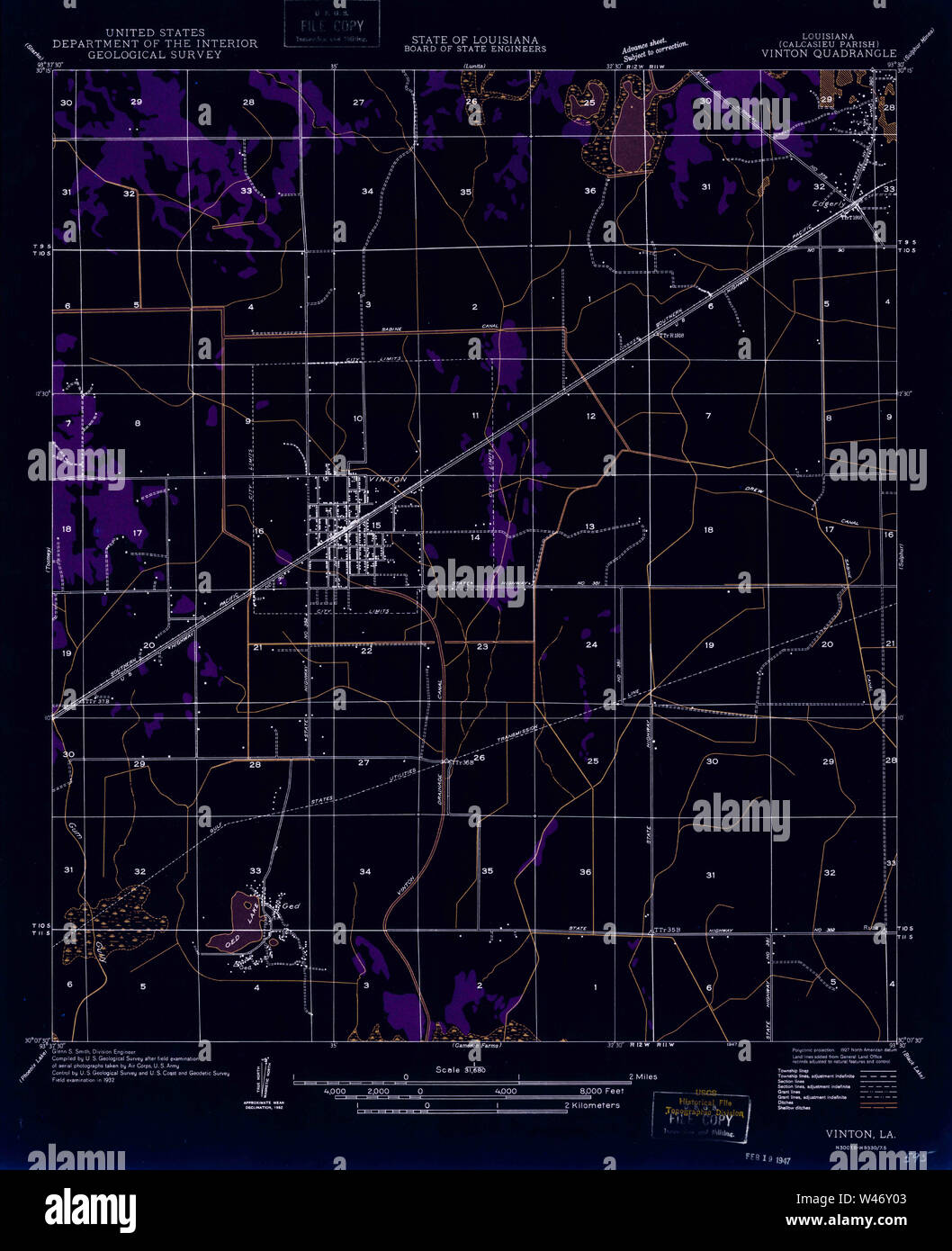 Map of vinton hi-res stock photography and images - Alamy