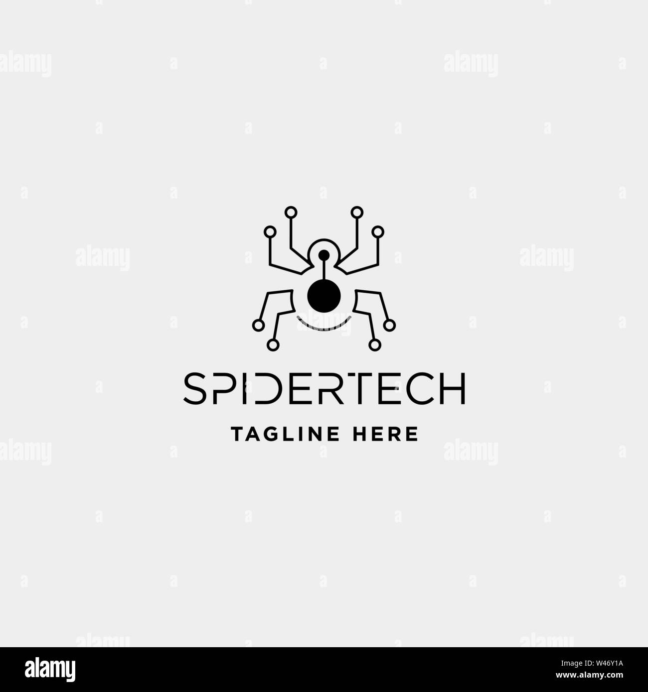 spider technology logo vector internet network symbol icon illustration ...