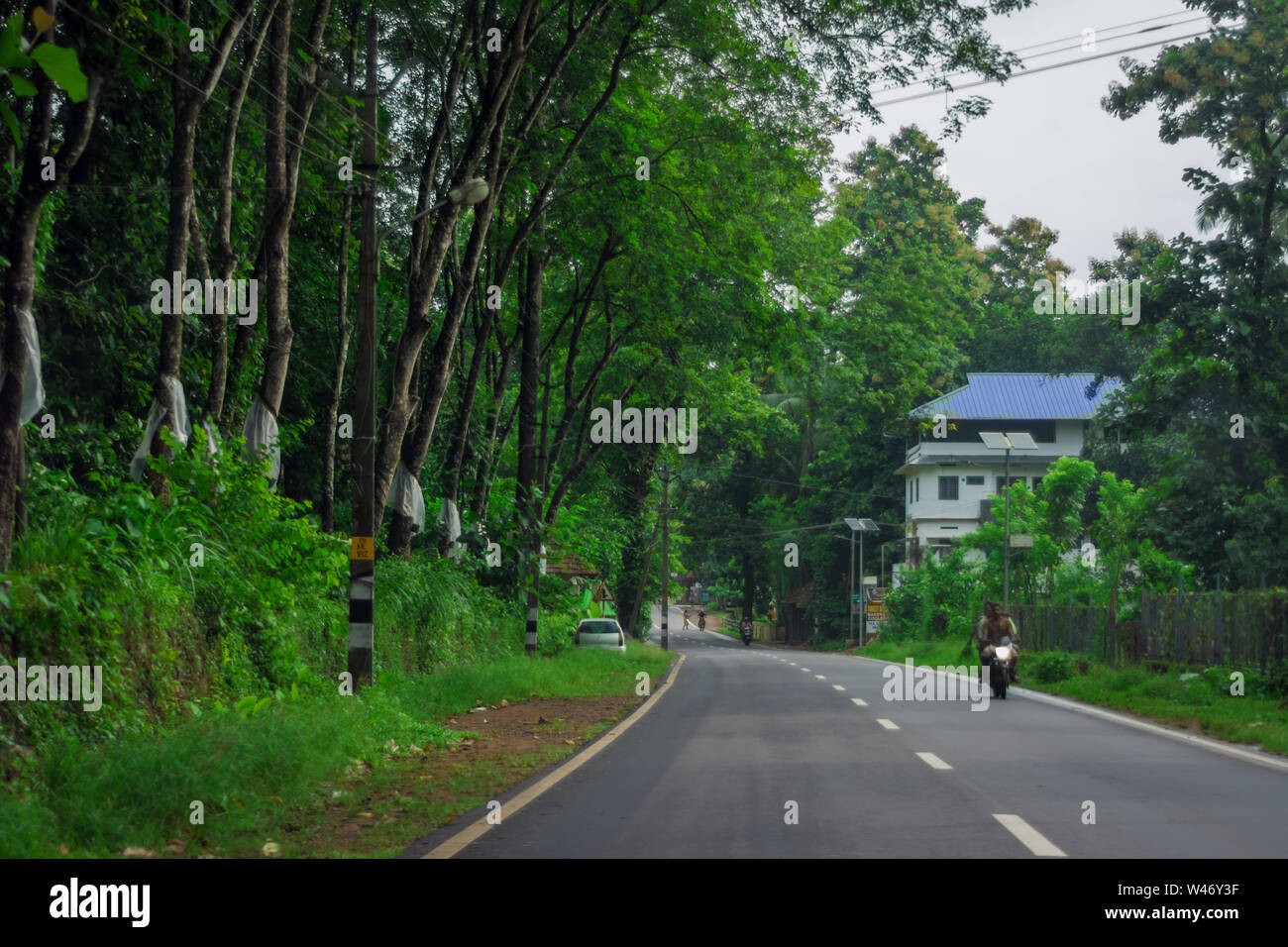 Vagamon, Kerala, India- 07 July 2019:Erattupetta Peerumedu road to ...