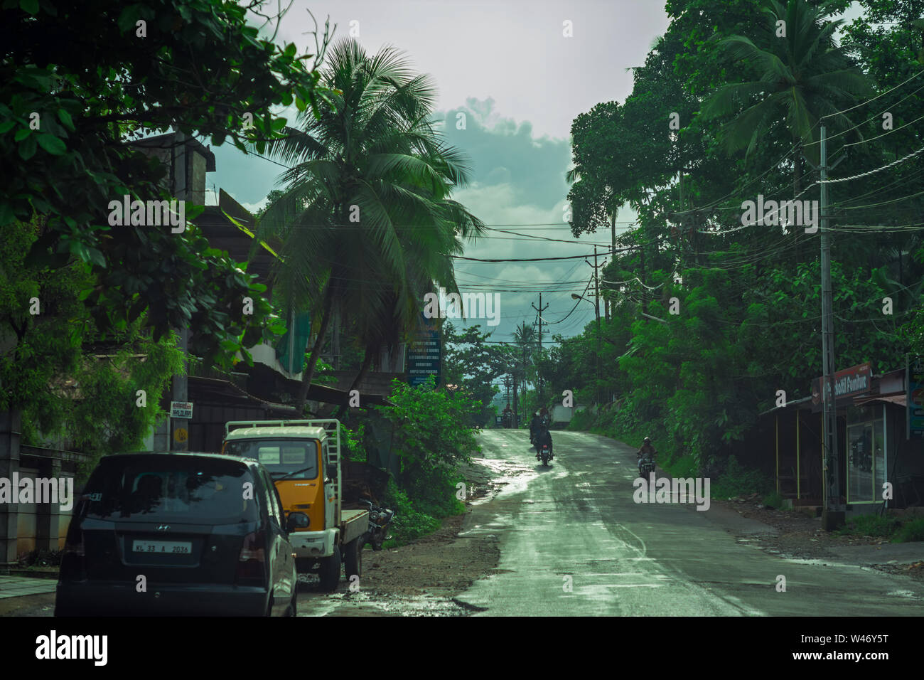 Vagamon, Kerala, India- 07 July 2019:Erattupetta Peerumedu road to ...