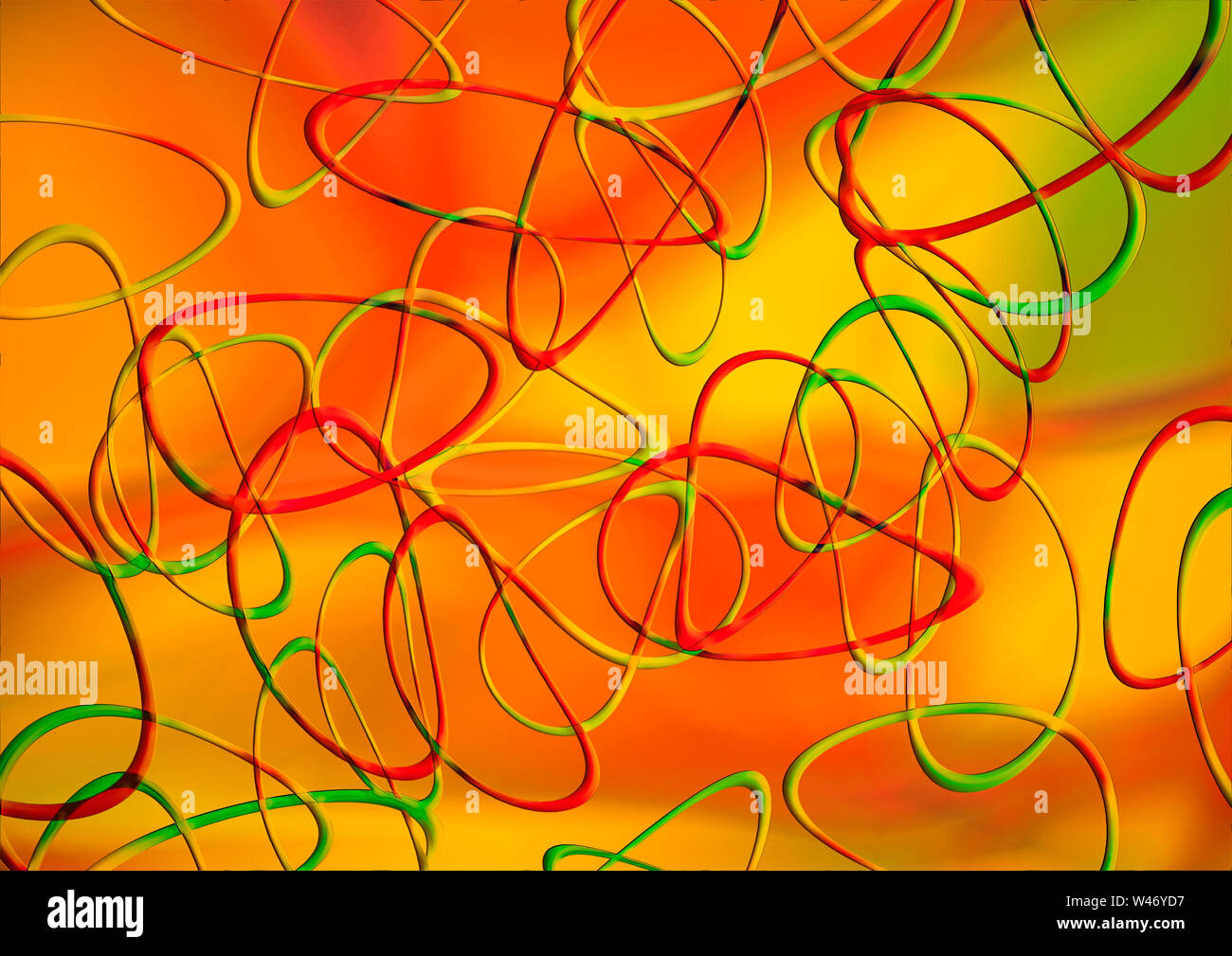 Colored in red yellow shades gradient background is covered with ...