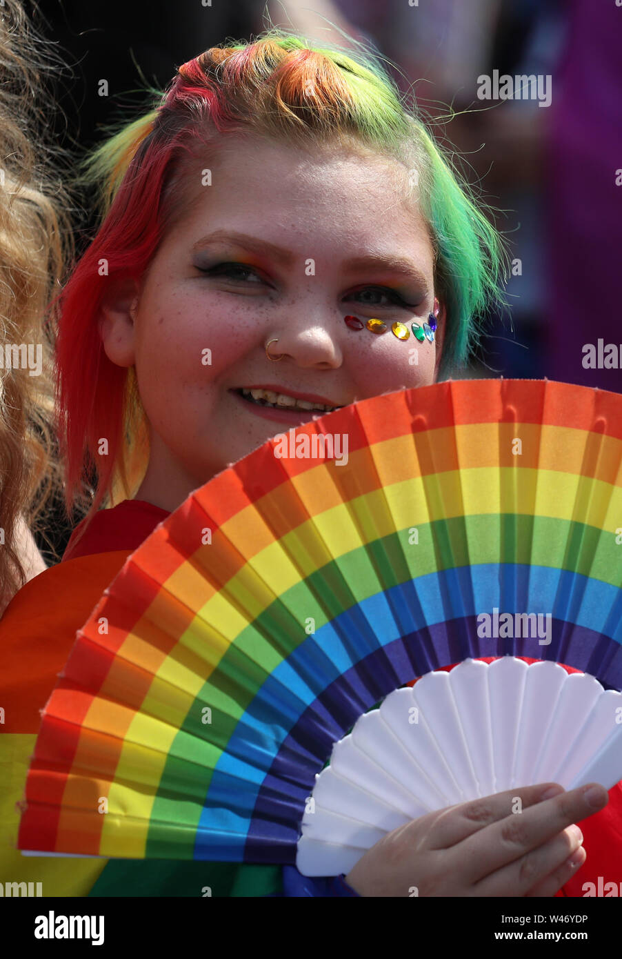 The LGBT community marching from Kelvingrove Park to George Square as ...