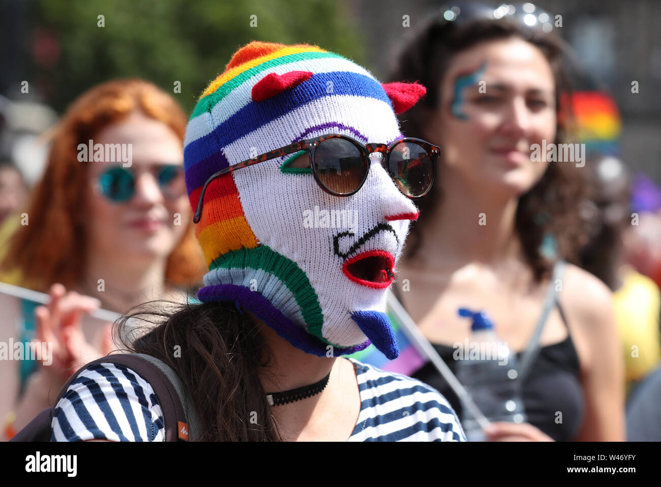 The LGBT community marching from Kelvingrove Park to George Square as ...