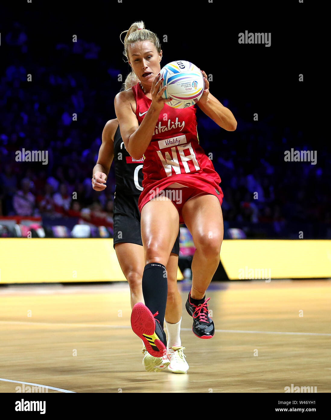 England's Chelsea Pitman in action against New Zealand during the ...