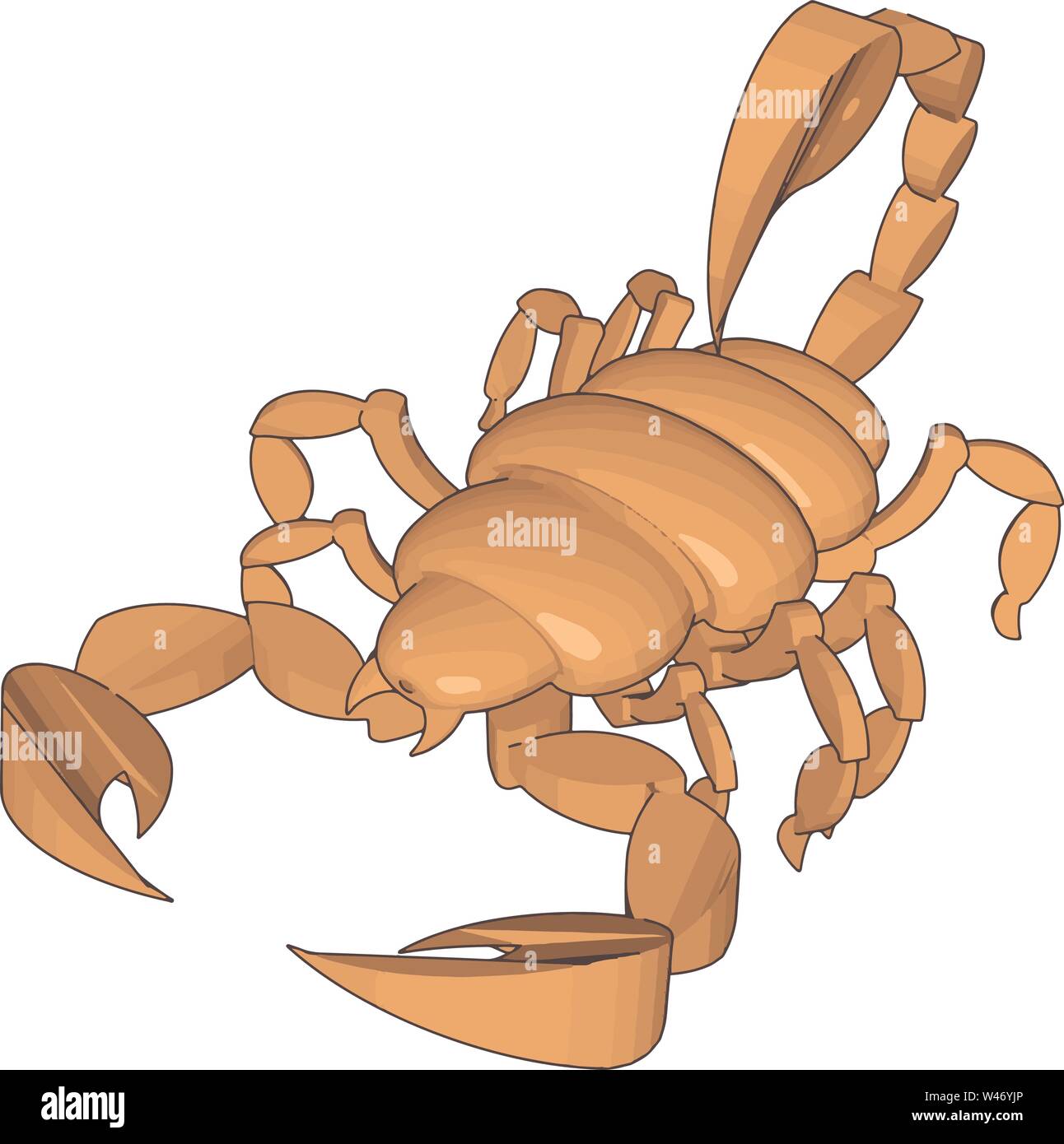 Mode of a 3d scorpion, illustration, vector on white background Stock ...