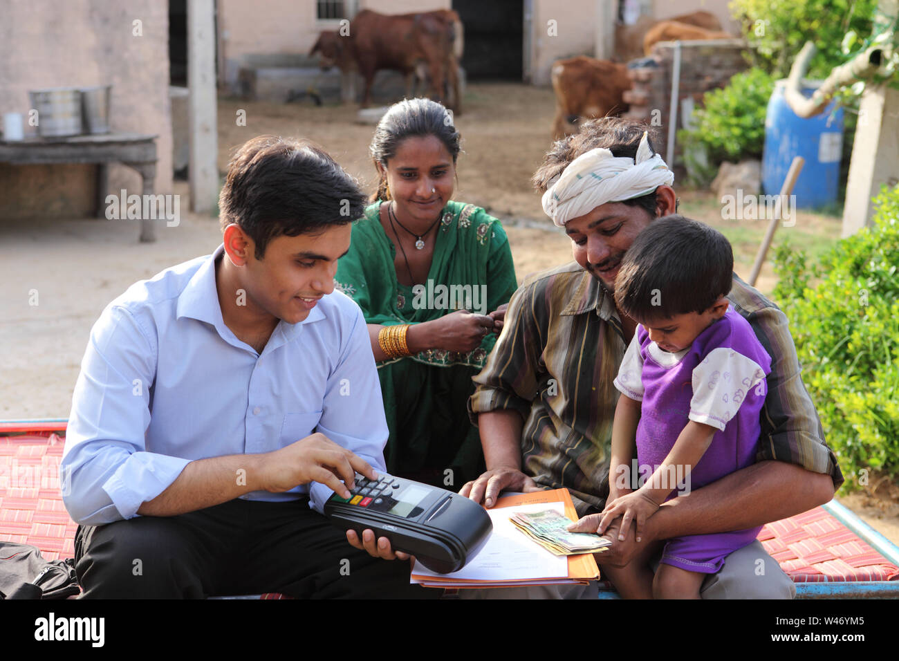 Executive banking with money transfer machine Stock Photo - Alamy