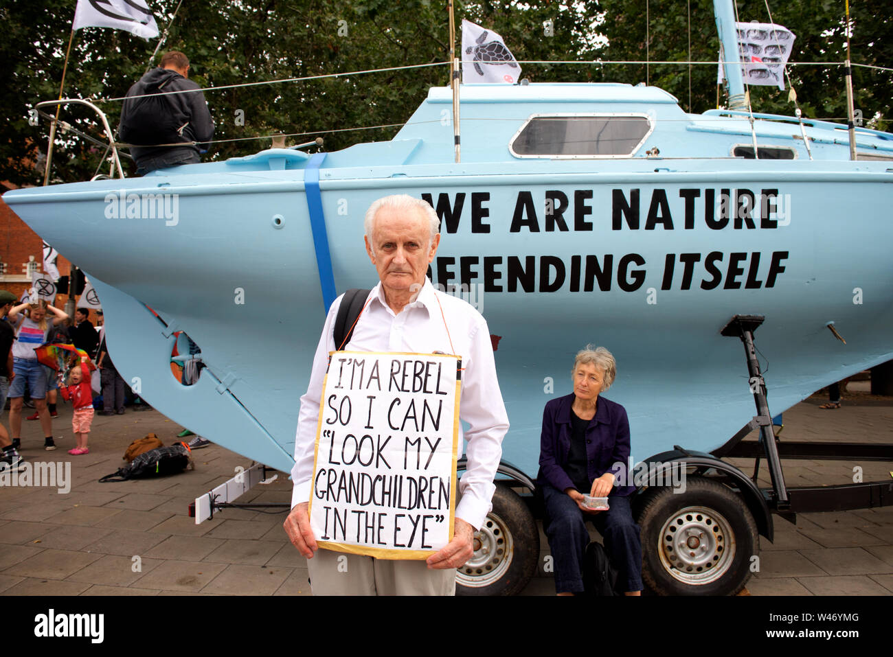 Extinction Rebellion march from Waterloo to Parliament Square in the ...