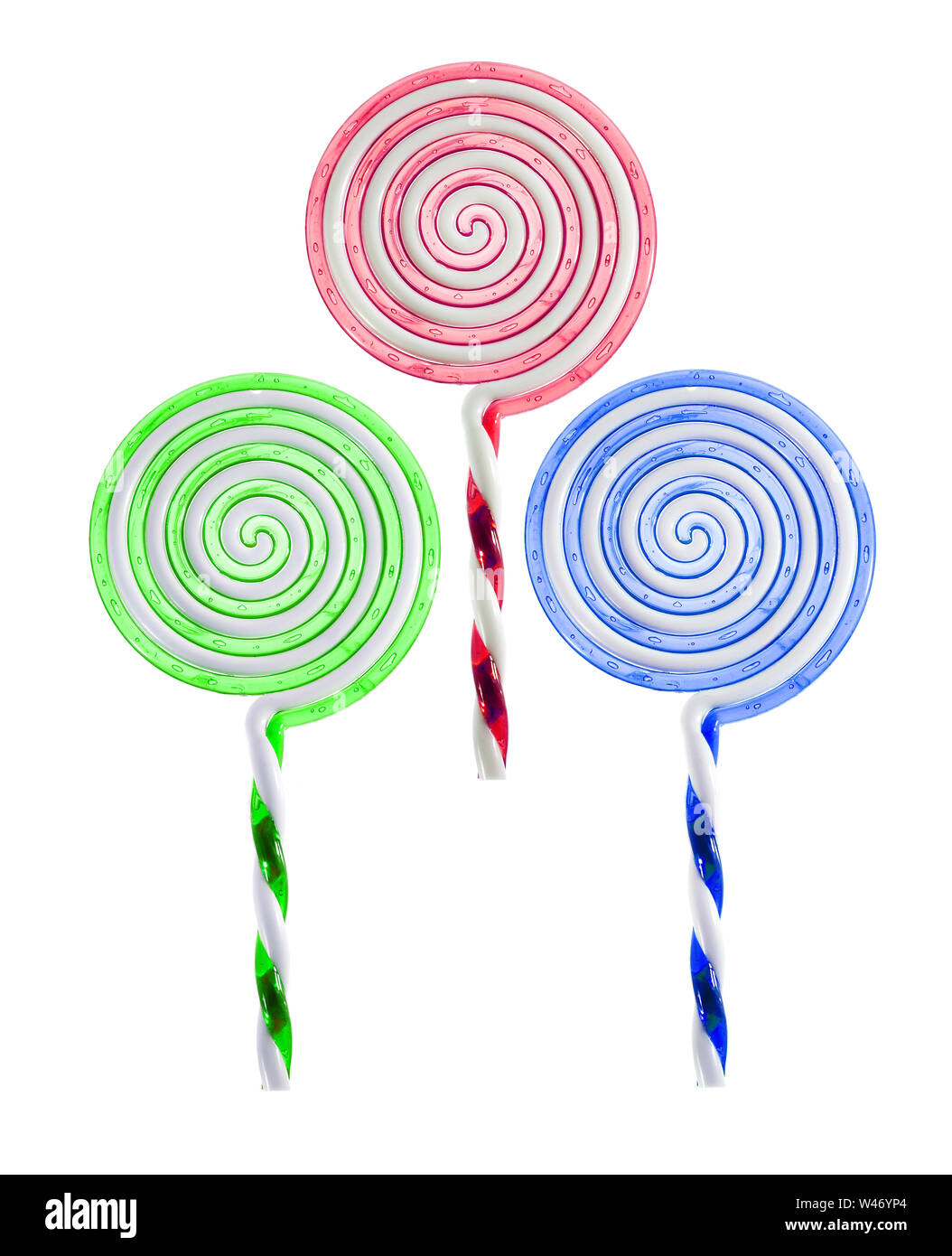 Lollipops on Isolated White Background Stock Photo - Alamy