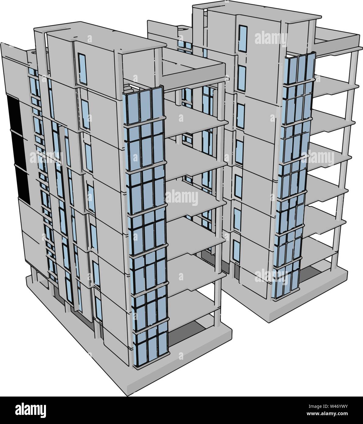Building site house under construction Cut Out Stock Images & Pictures ...