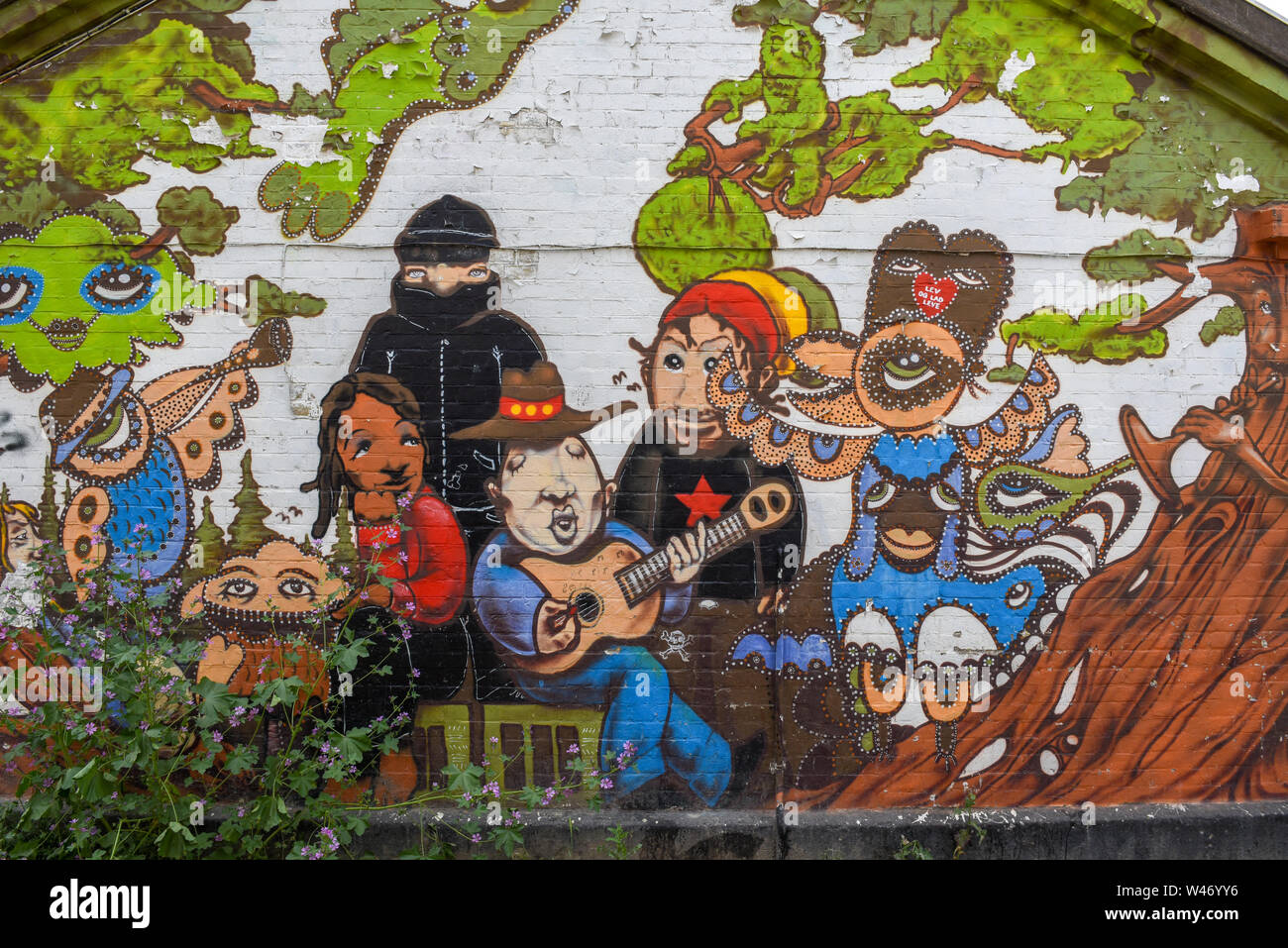 Copenhagen, Denmark - 24 June 2018: Christiania alternative community ...