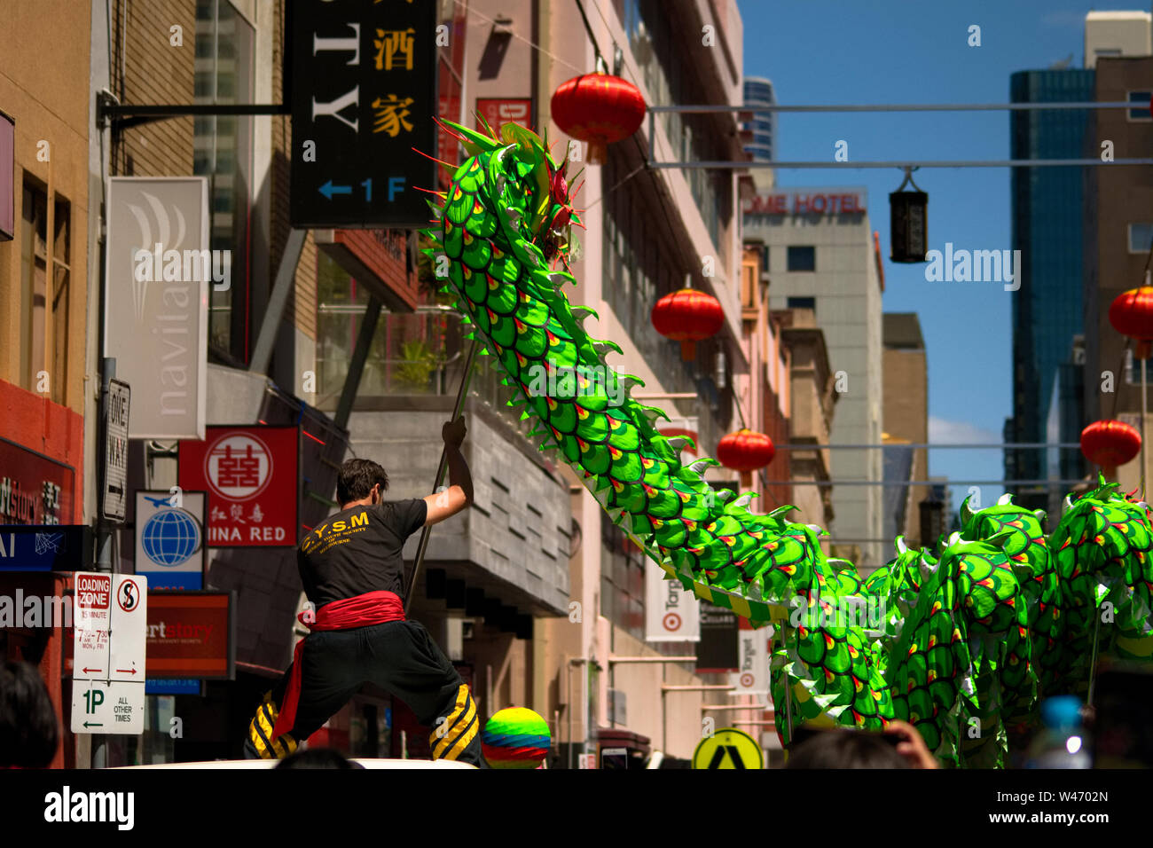 Melbourne, Victoria, Australia- February 10, 2019: celebrating Chinese ...
