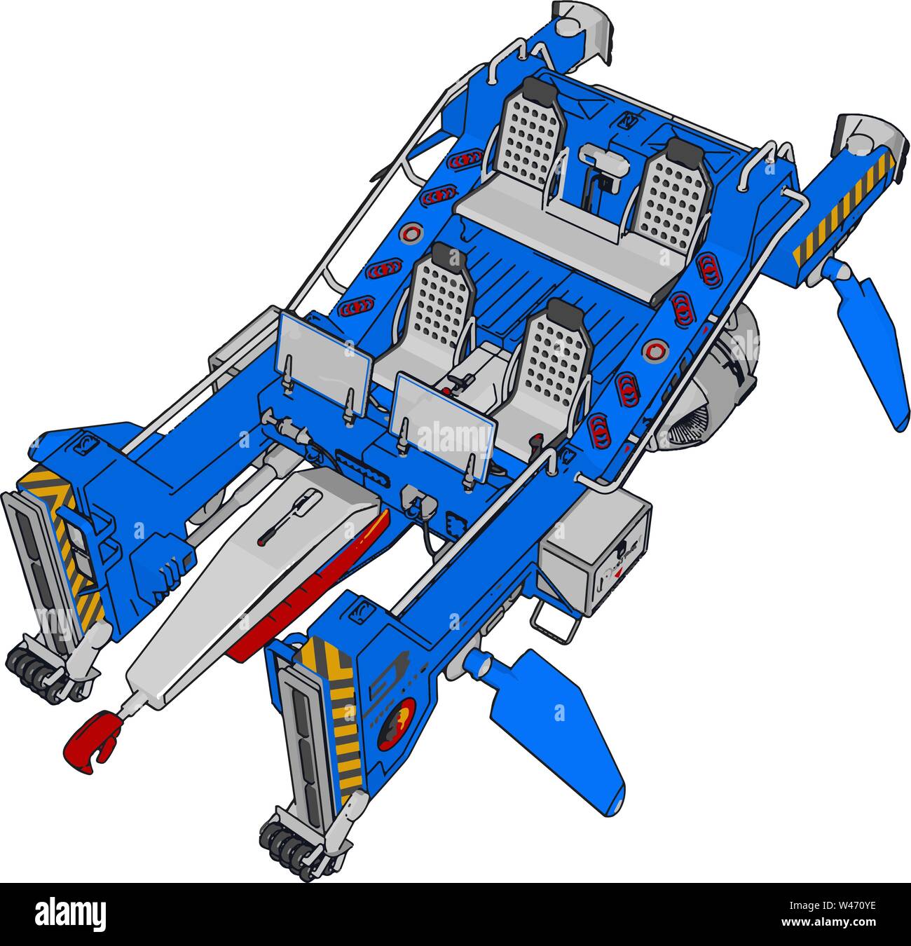 Excavator working on road Cut Out Stock Images & Pictures - Alamy