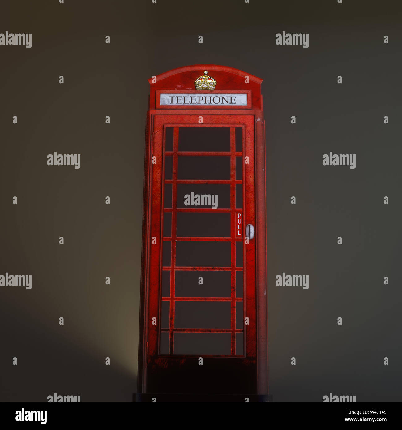 red telephone box isolated on white background 3d illustration Stock ...