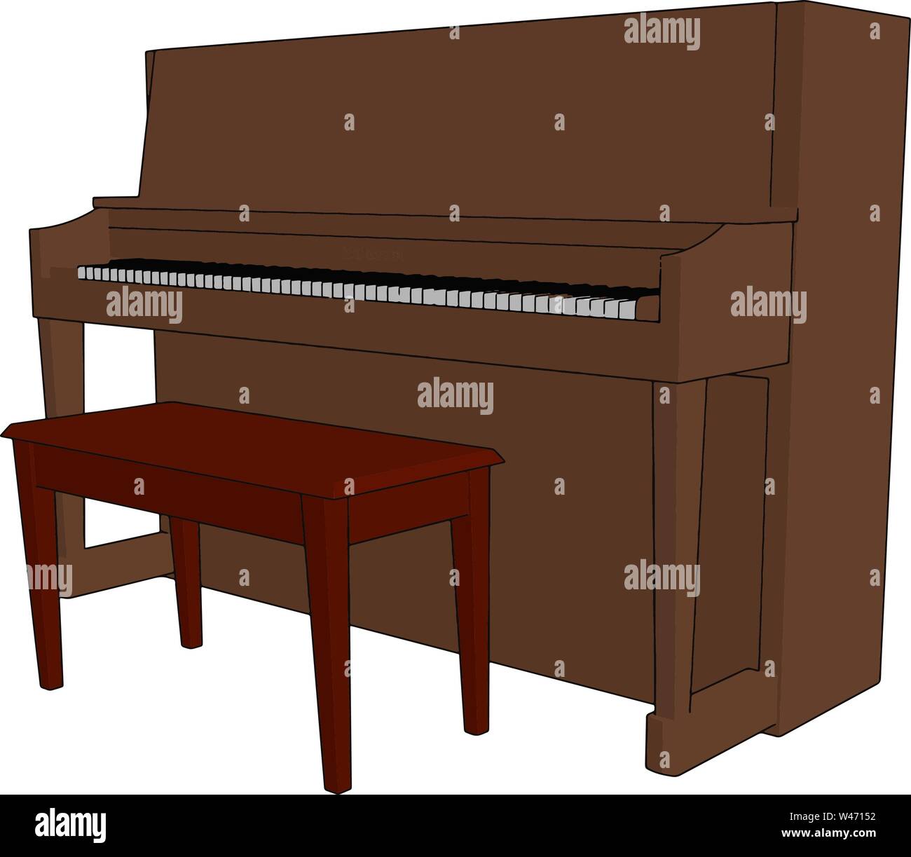 Clasic piano, illustration, vector on white background Stock Vector ...