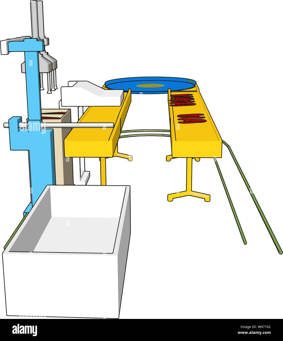 Factory machine, illustration, vector on white background ...
