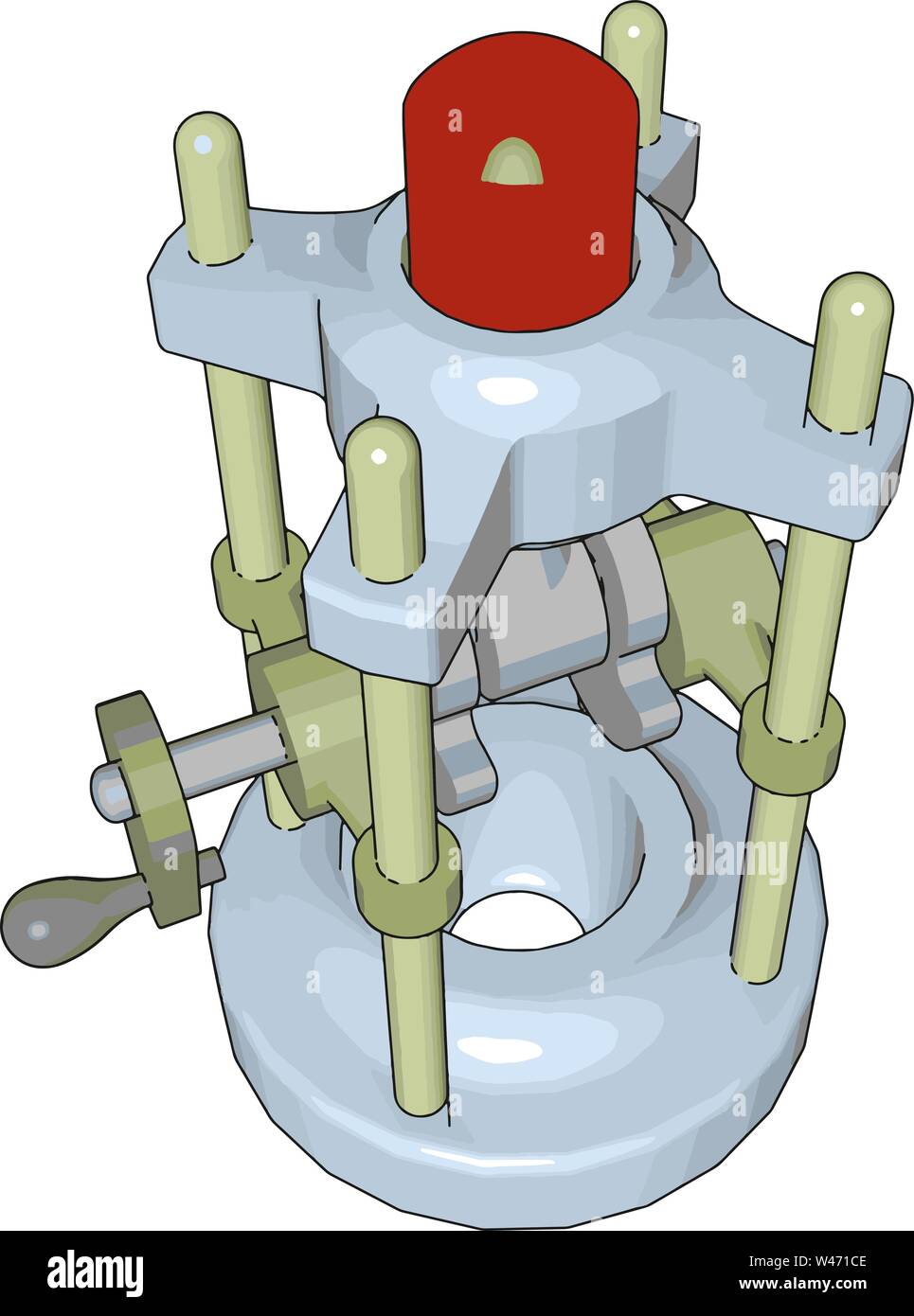 Gate valves, illustration, vector on white background Stock Vector ...