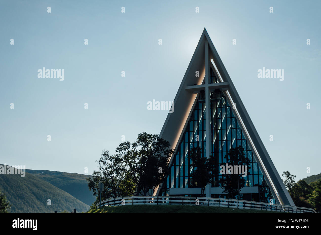 Modern minimal church building, Tromso, Norway Stock Photo - Alamy