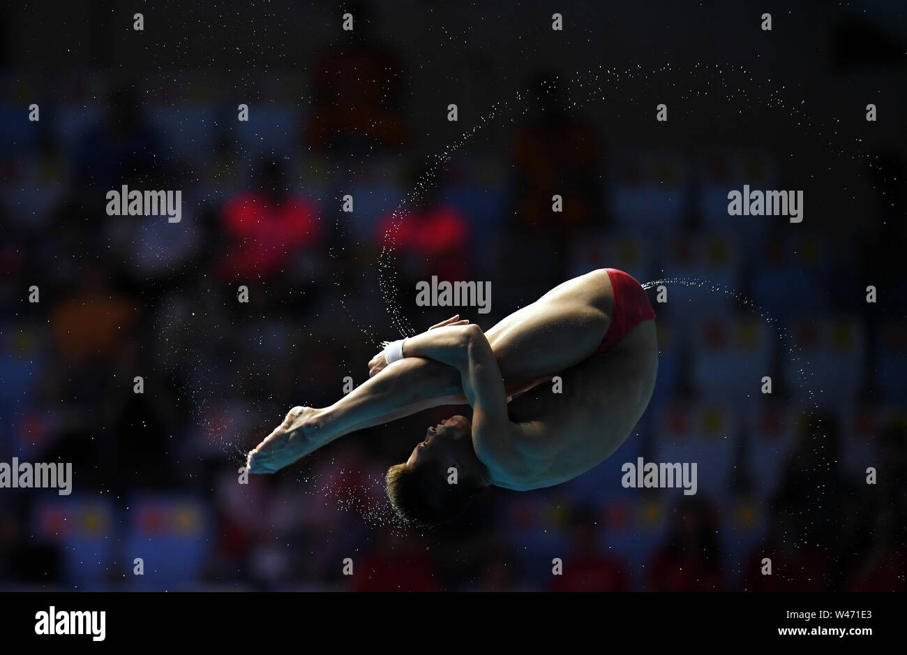 Guangzhou, South Korea. 20th July, 2019. Yang Jian of China competes ...