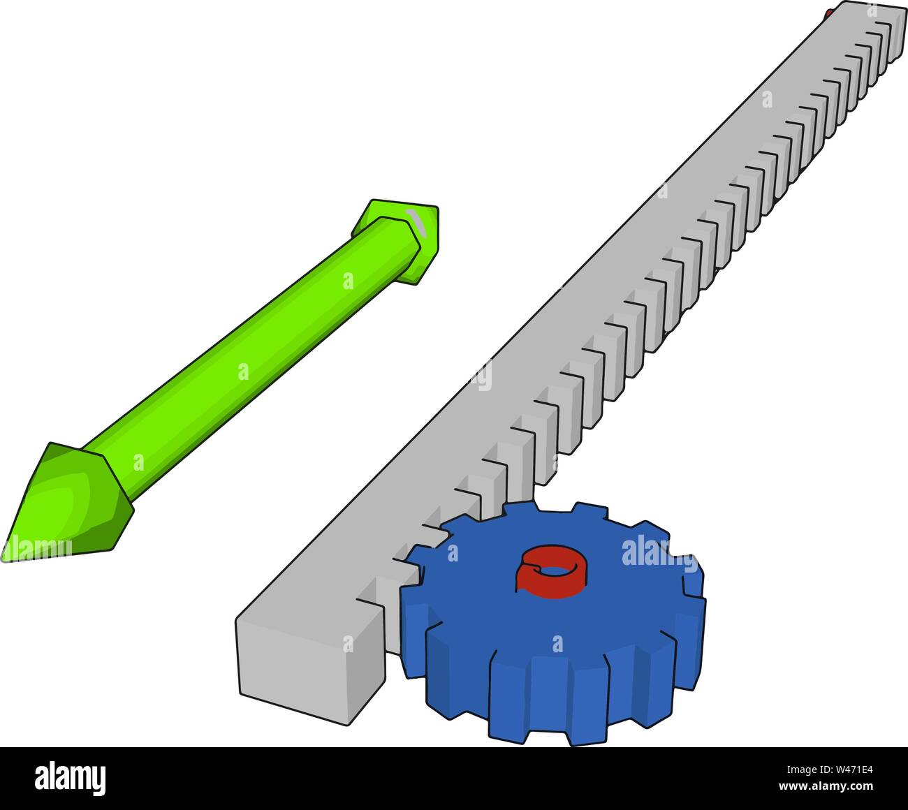Blue gear wheel, illustration, vector on white background Stock Vector ...