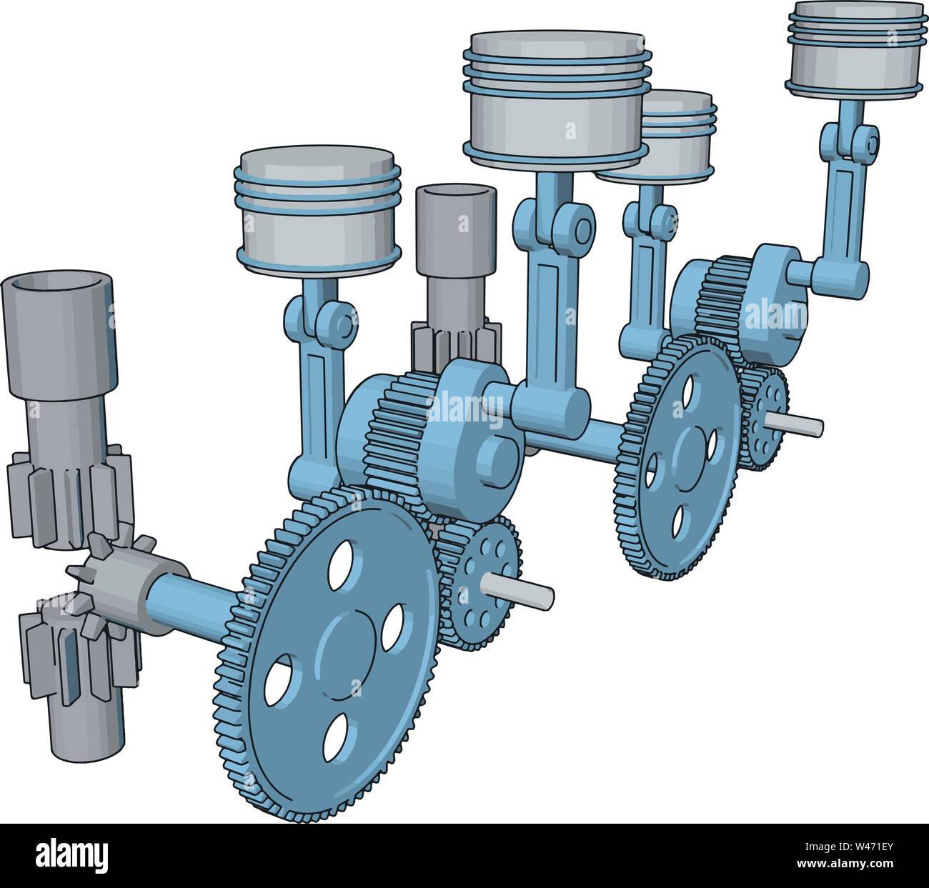 Blue machine tool, illustration, vector on white background Stock ...