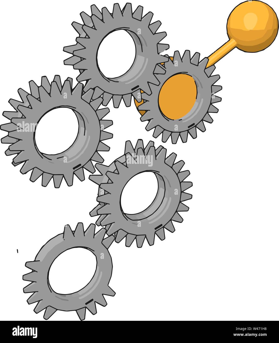 Wheel tooth Stock Vector Images - Alamy