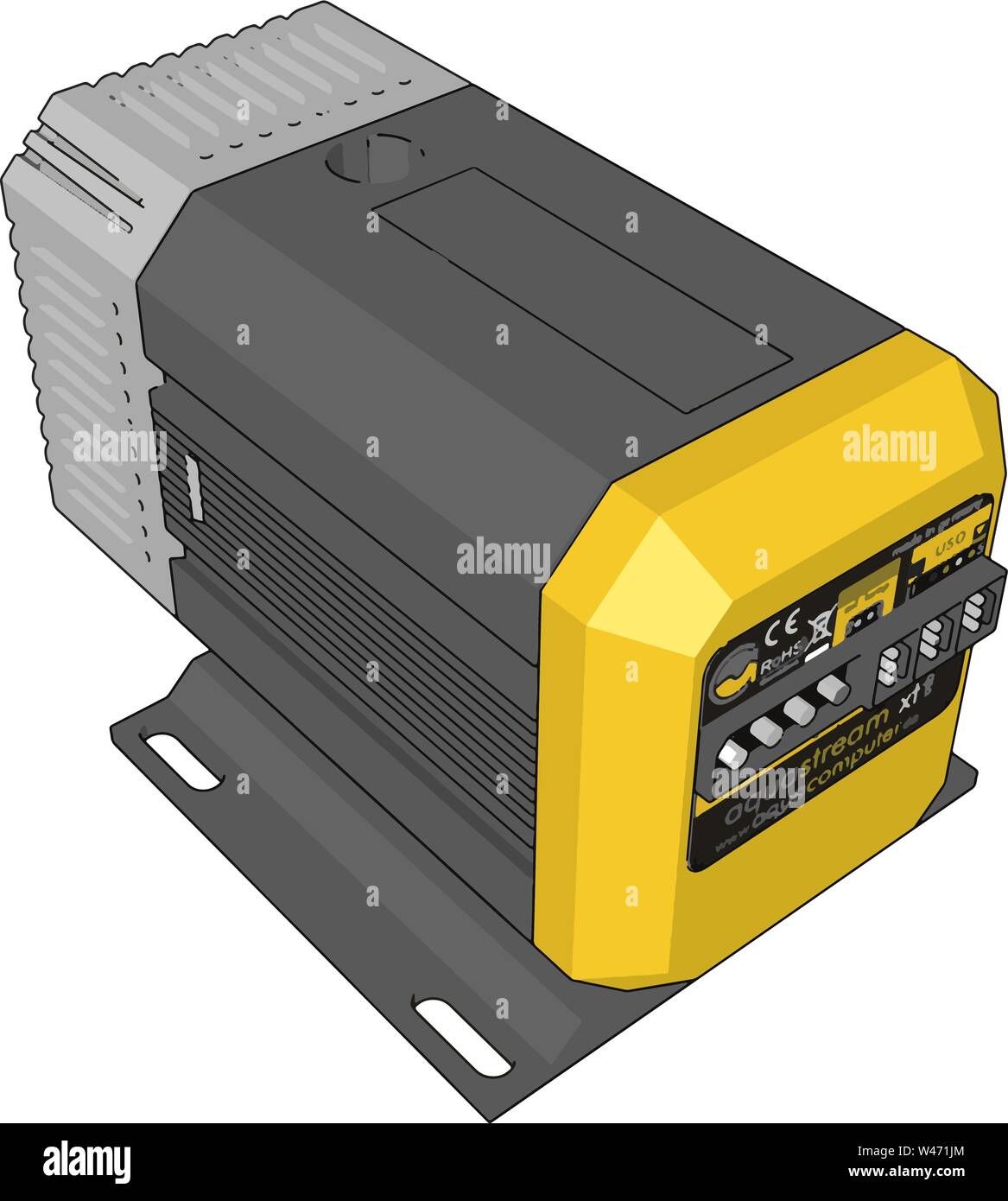 Electronic box, illustration, vector on white background Stock Vector ...