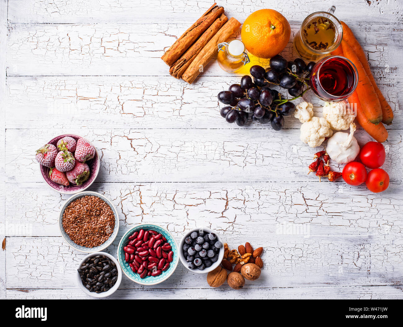 Cancer fighting products. Food for healthy Stock Photo - Alamy