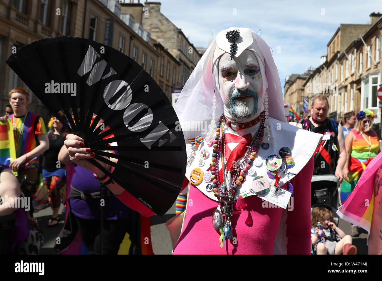 The LGBT community marching from Kelvingrove Park to George Square as ...