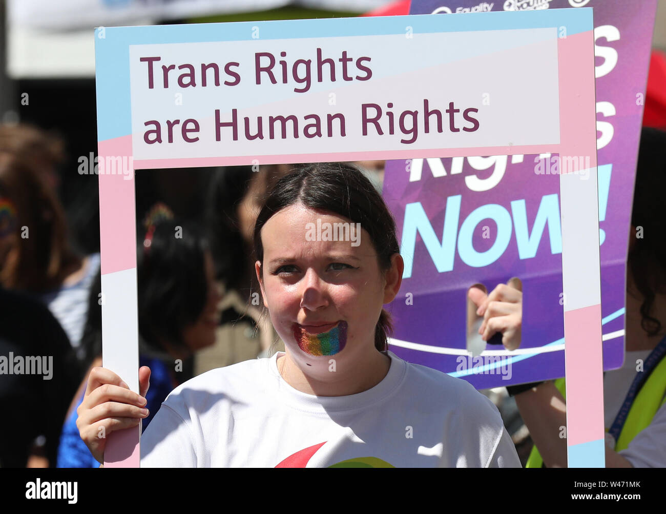 The LGBT community marching from Kelvingrove Park to George Square as ...