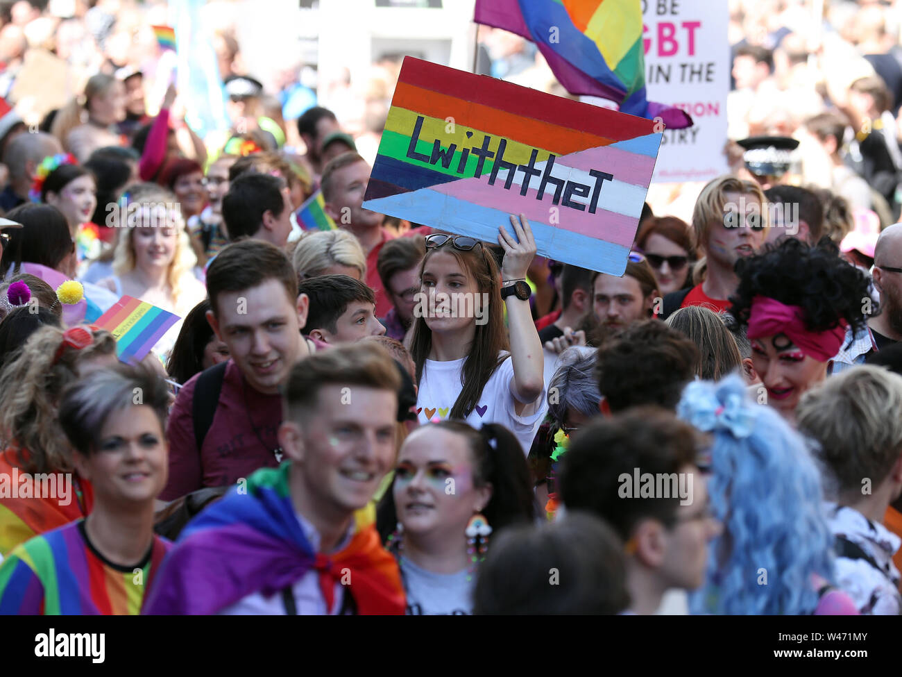 The LGBT community marching from Kelvingrove Park to George Square as ...