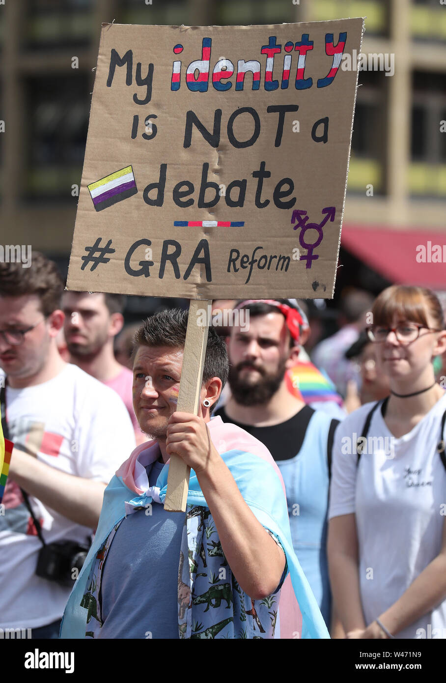 The LGBT community marching from Kelvingrove Park to George Square as ...