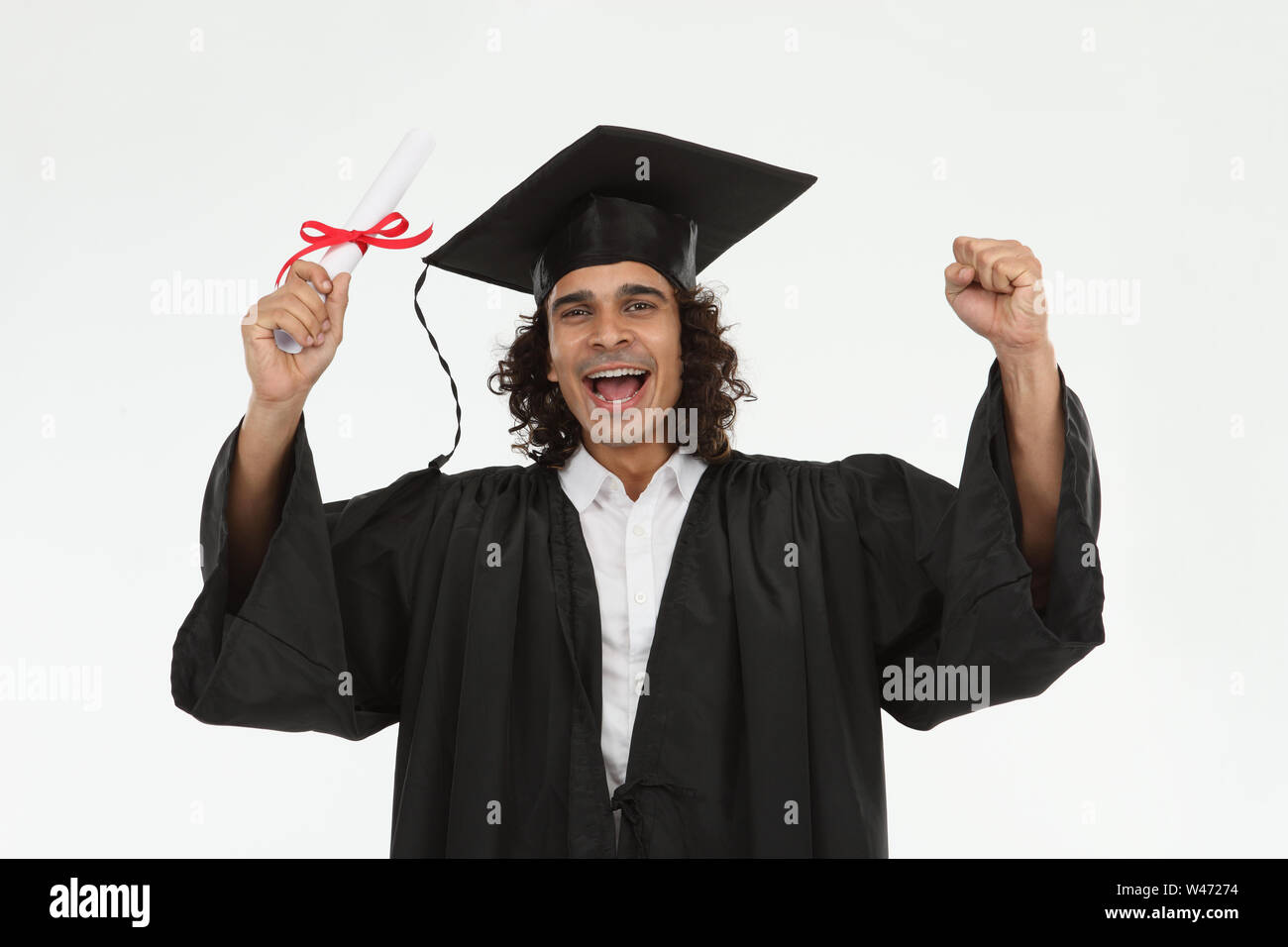 University student celebrating graduation Stock Photo - Alamy