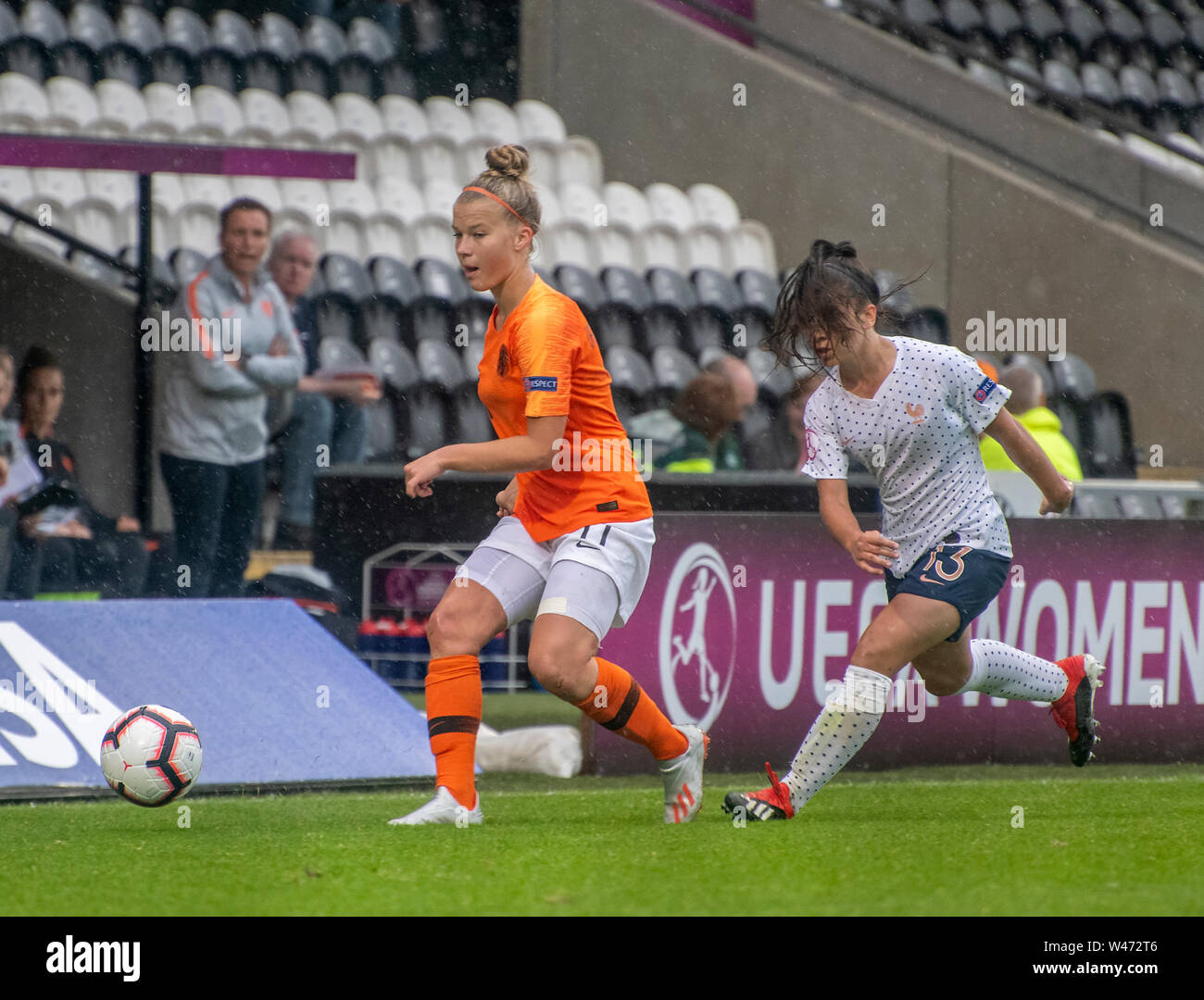 Paisley, Scotland, UK. 19th July 2019: France and the Netherlands play ...