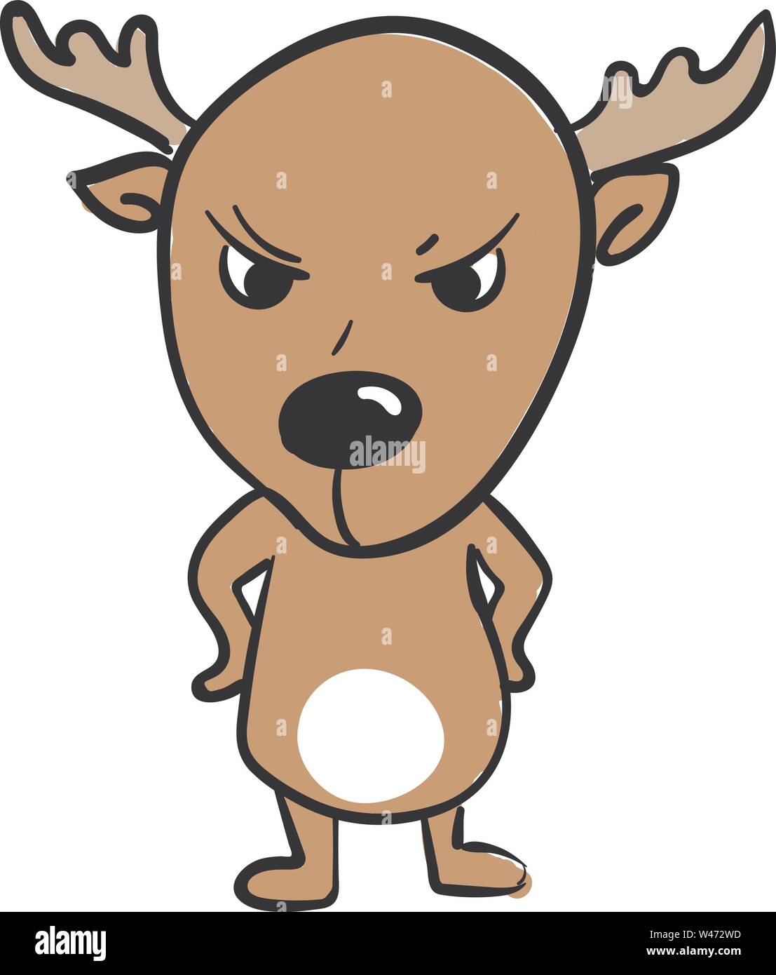 Angry Buck Drawing