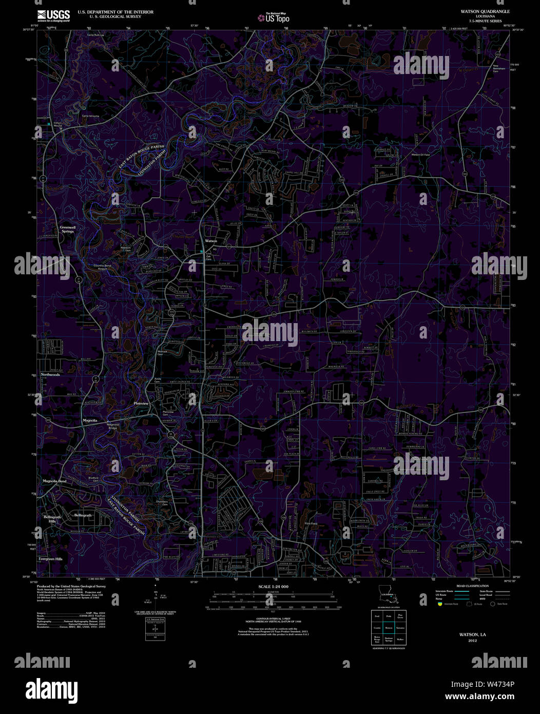 Map of watson hi-res stock photography and images - Alamy