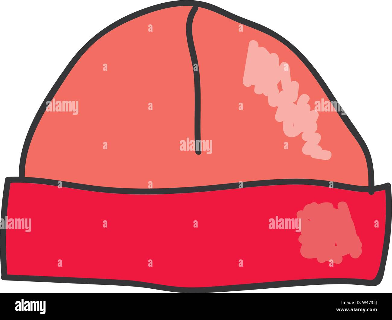 Pink cap, illustration, vector on white background Stock Vector Image ...