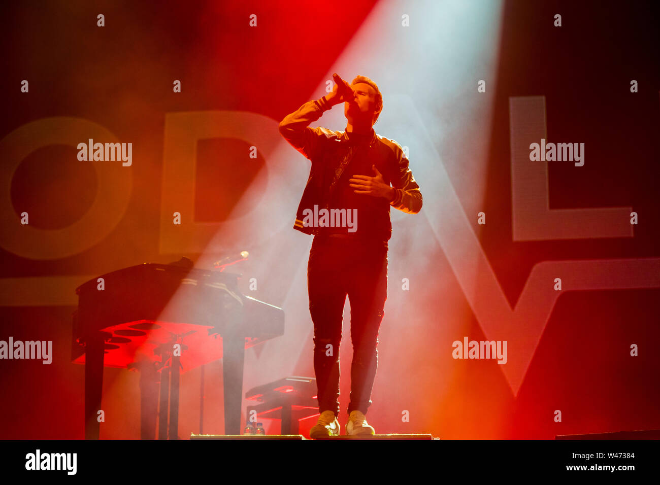 Steve Garrigan of Kodaline Rock Band performs live on stage during a ...