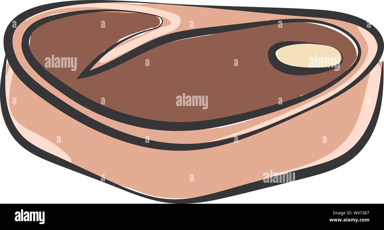 Fresh beef, illustration, vector on white background Stock Vector Image ...