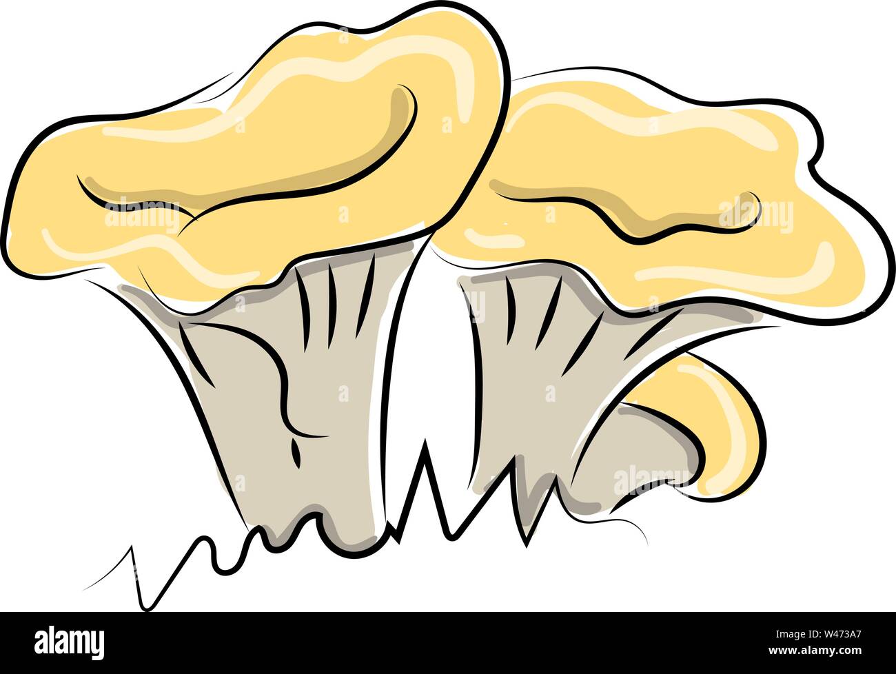 Mushrooms on white vector Stock Vector Images - Alamy