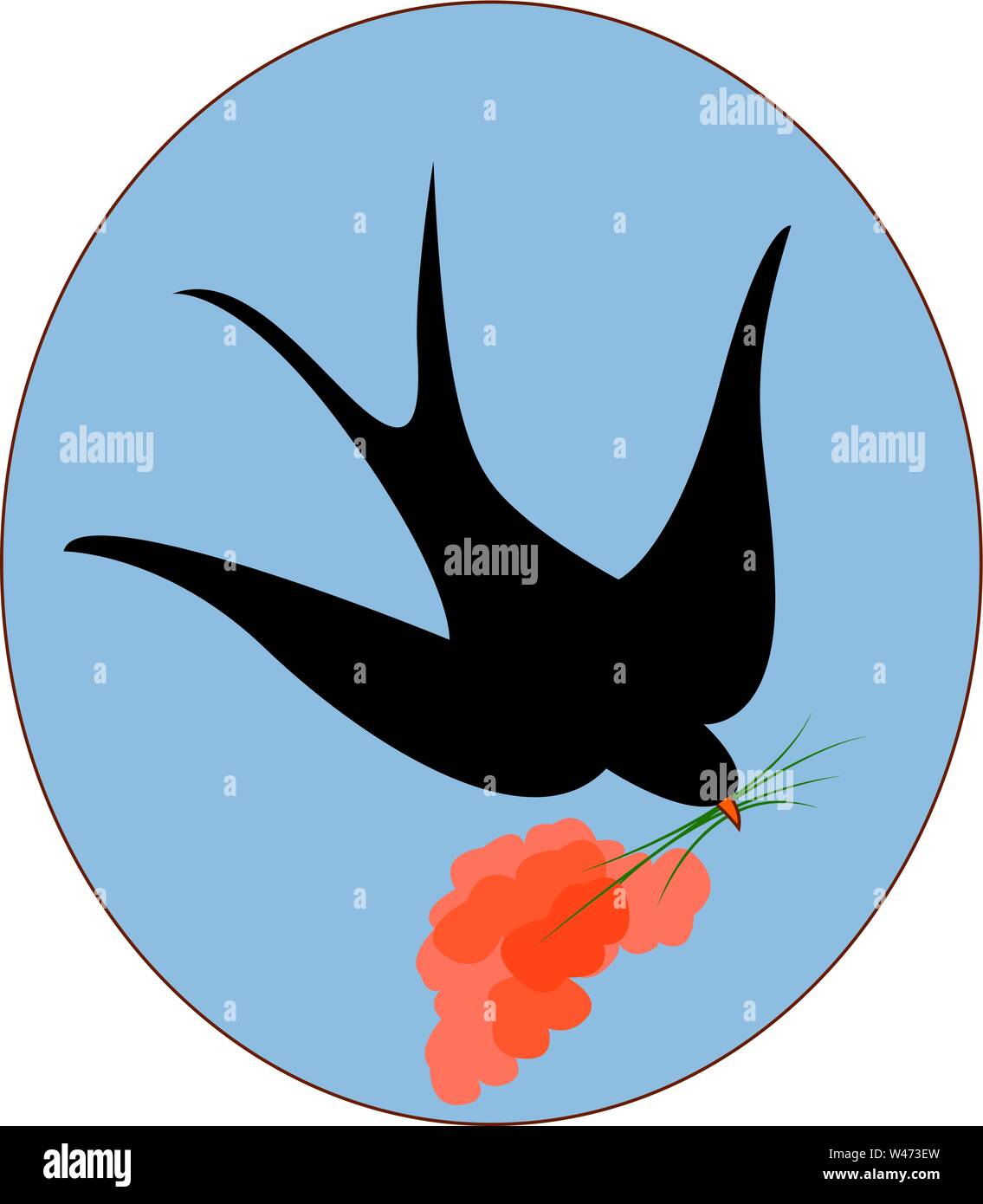 Beautiful black white bird Cut Out Stock Images & Pictures - Alamy