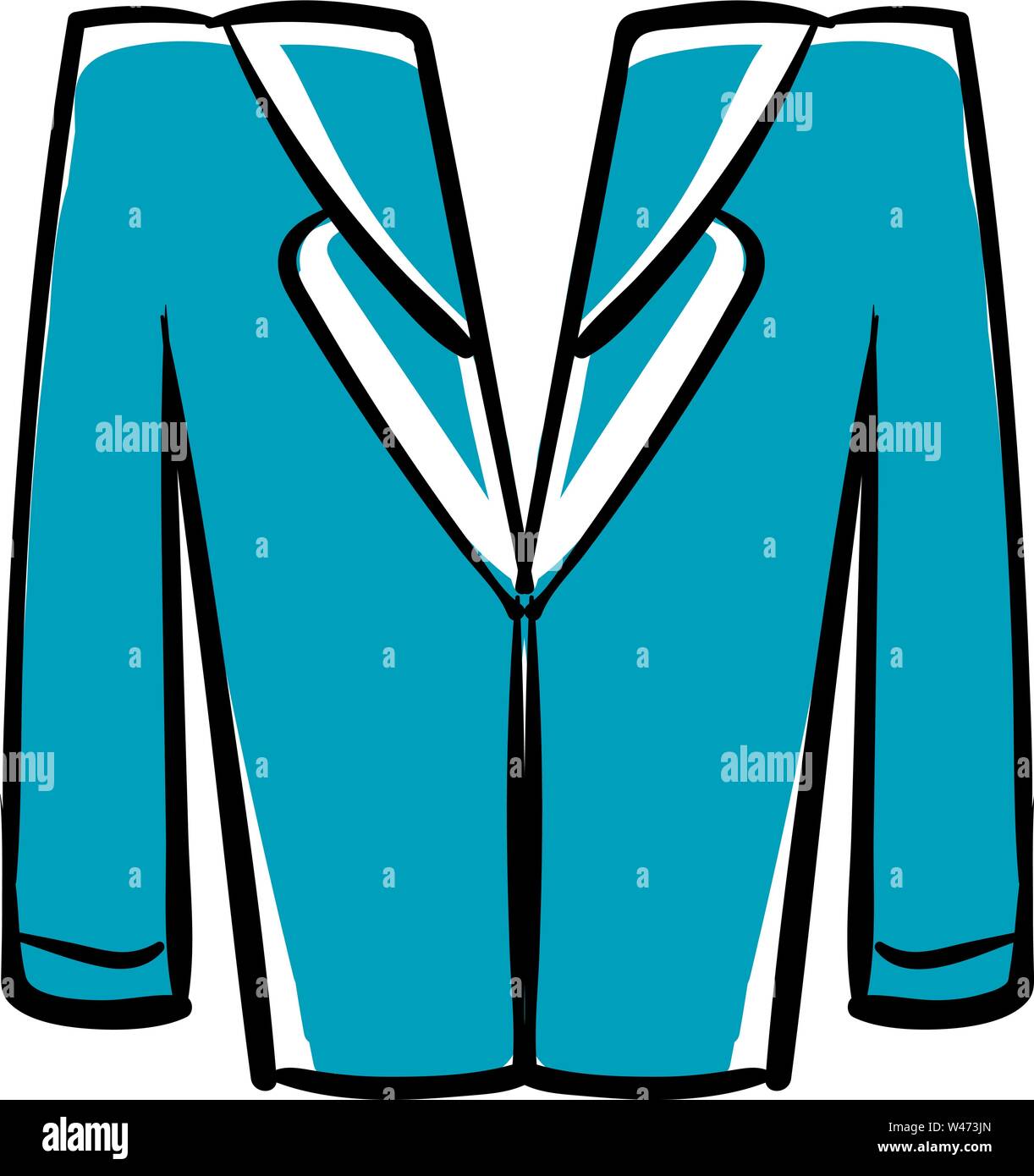 Blue suit, illustration, vector on white background Stock Vector Image ...