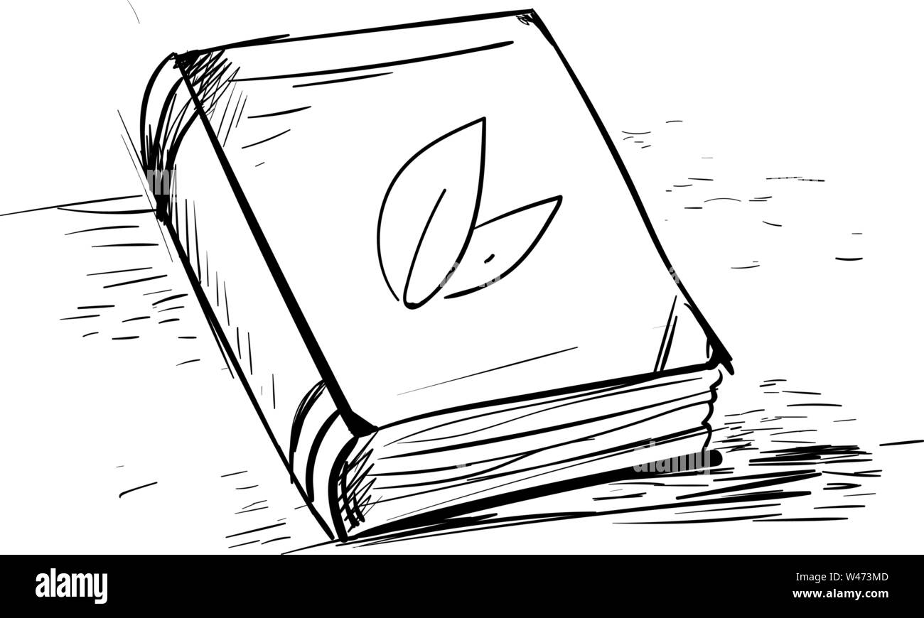 Book drawing, illustration, vector on white background Stock Vector ...