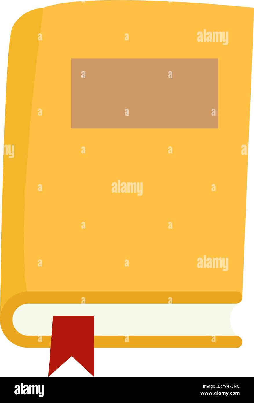 Yellow book, illustration, vector on white background Stock Vector ...