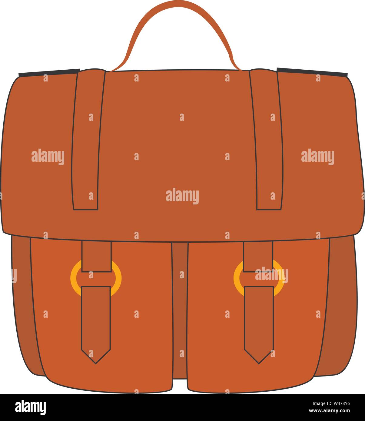 Red briefcase, illustration, vector on white background Stock Vector ...