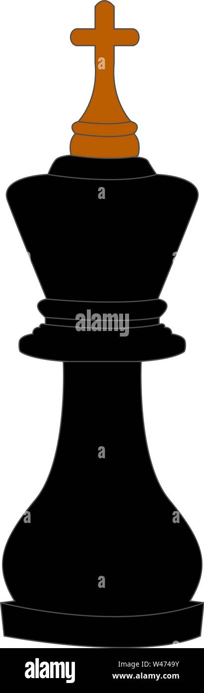 Chess king figure, illustration, vector on white background Stock ...