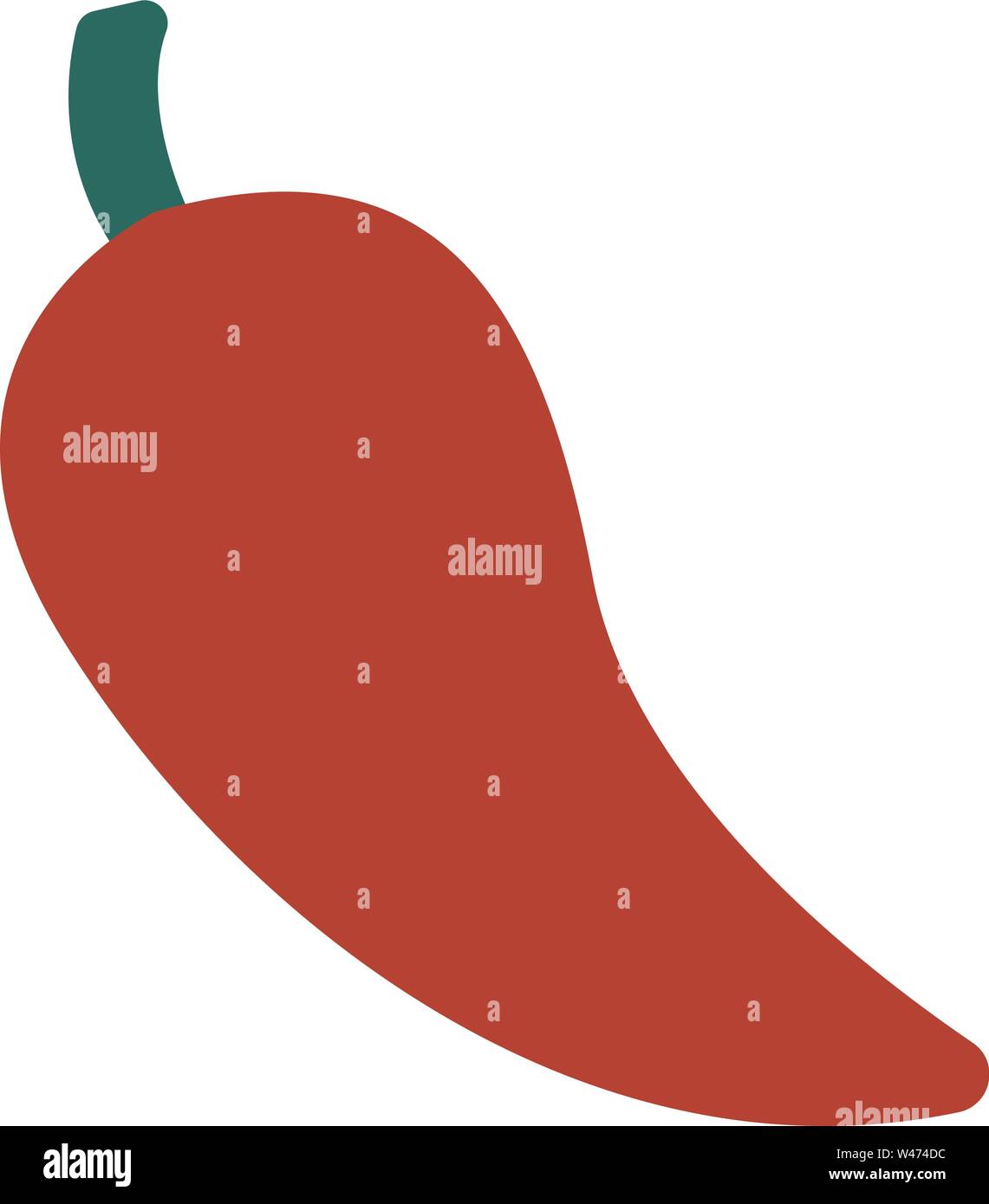 Red chilli pepper, illustration, vector on white background Stock ...