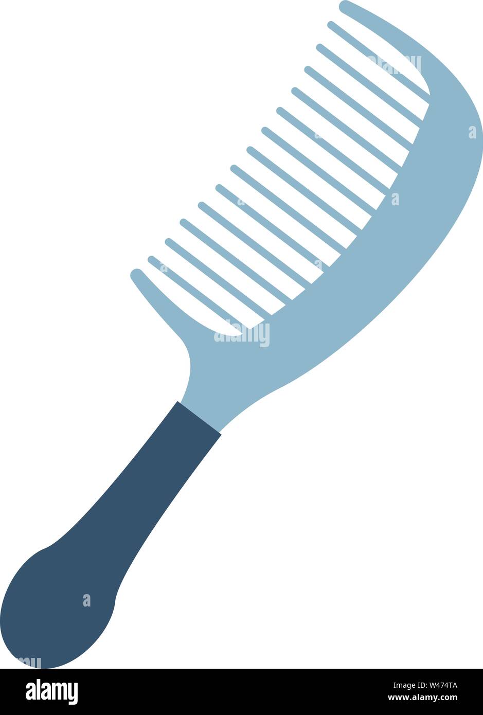 Blue comb, illustration, vector on white background Stock Vector Image ...
