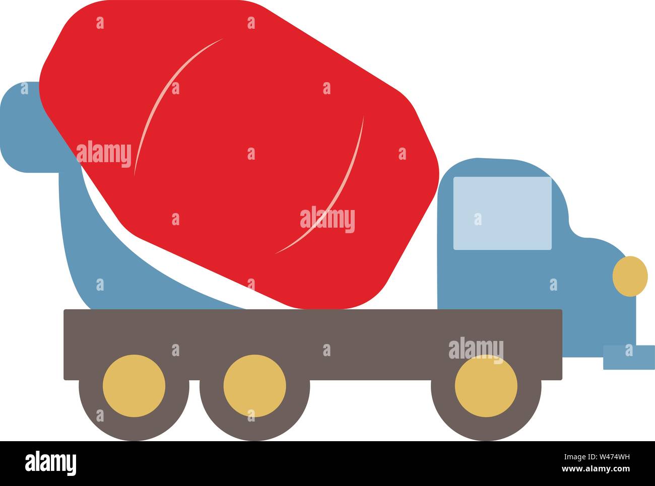 Concrete maker, illustration, vector on white background Stock Vector ...