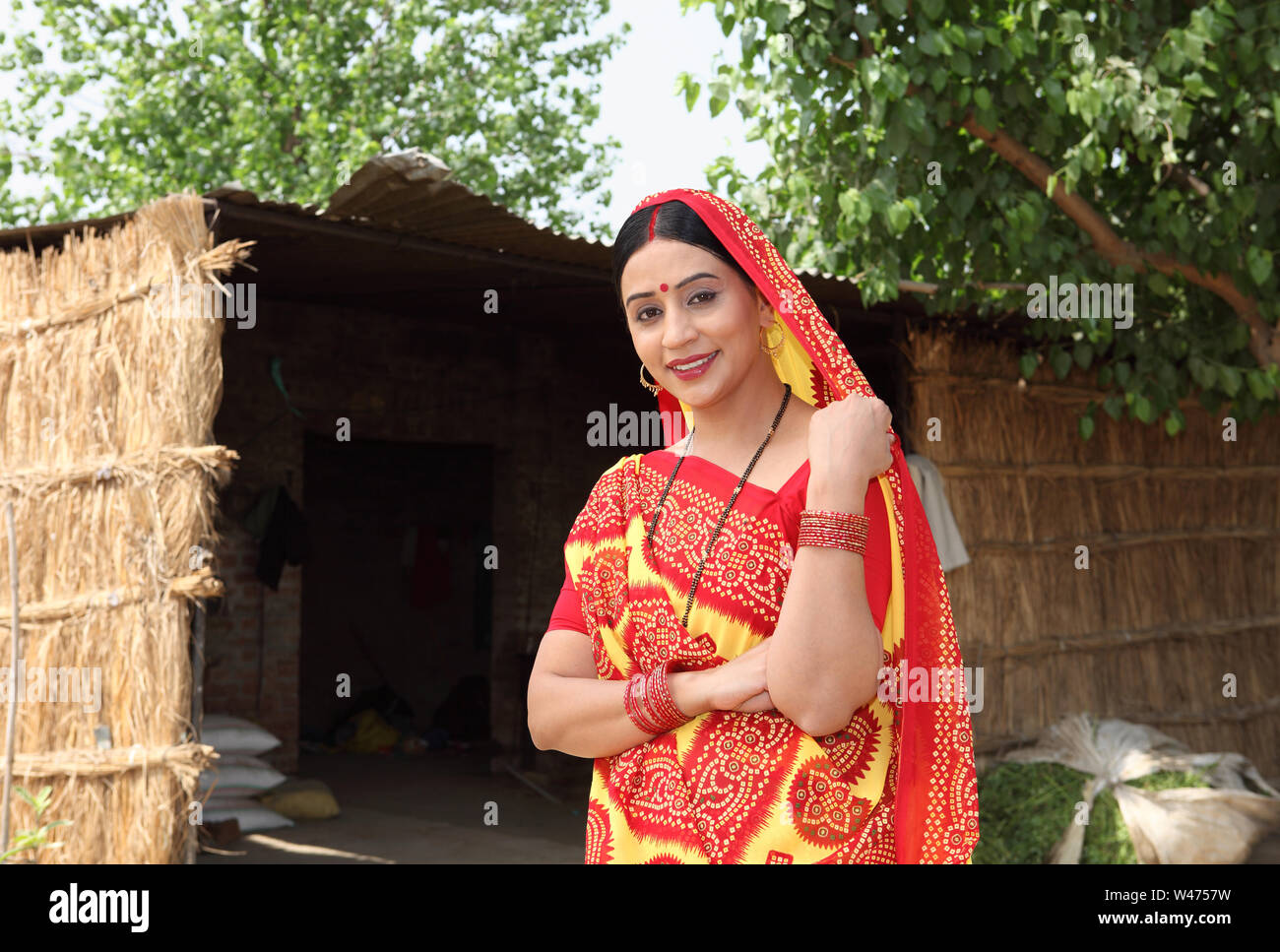 Portrait of a rural woman smiling Stock Photo - Alamy